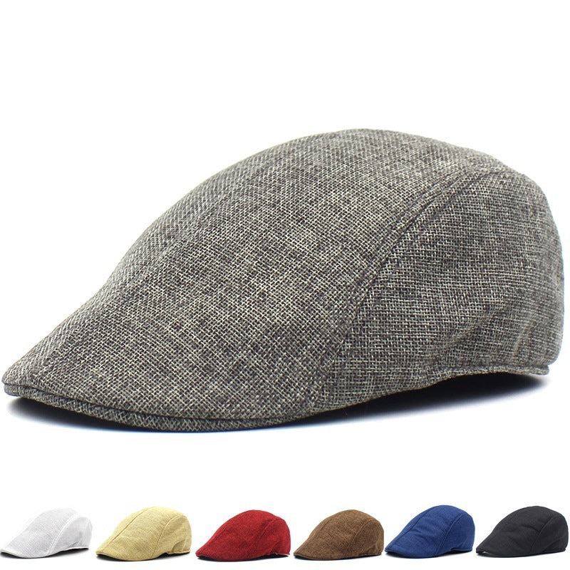 Breathable Mesh Peaked Cap – Retro Outdoor Flat Beret Hat