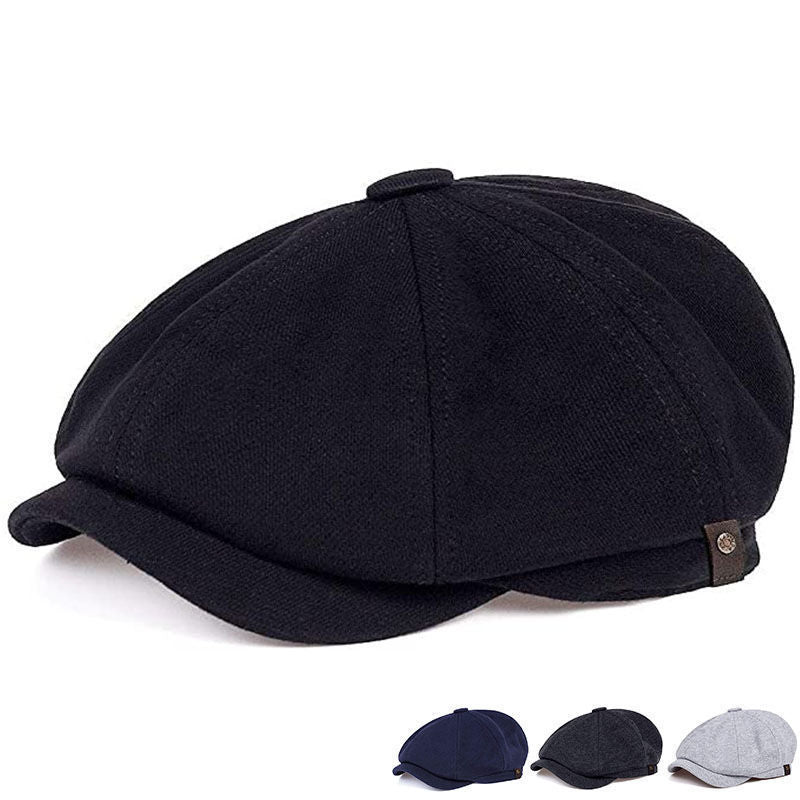 Retro British Octagonal Flat Cap – Wild Style Vintage Newsboy Hat