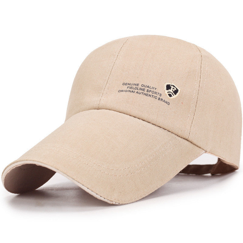 Canvas F Logo Cap – Unisex Washed Baseball Hat for All Seasons